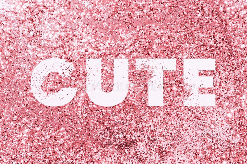 Cute Glittery Texture Word Typography Stock Photo - Image of glitter ...