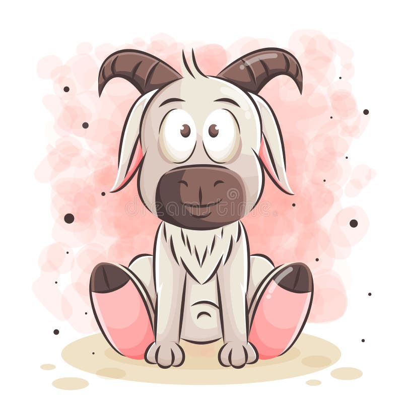 Cartoon Goat Sitting Stock Illustrations – 328 Cartoon Goat Sitting ...
