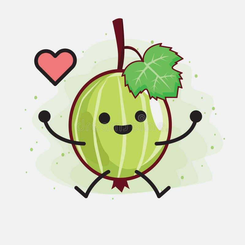 Cute Gooseberry Fruit Illustration Stock Vector - Illustration of fresh ...