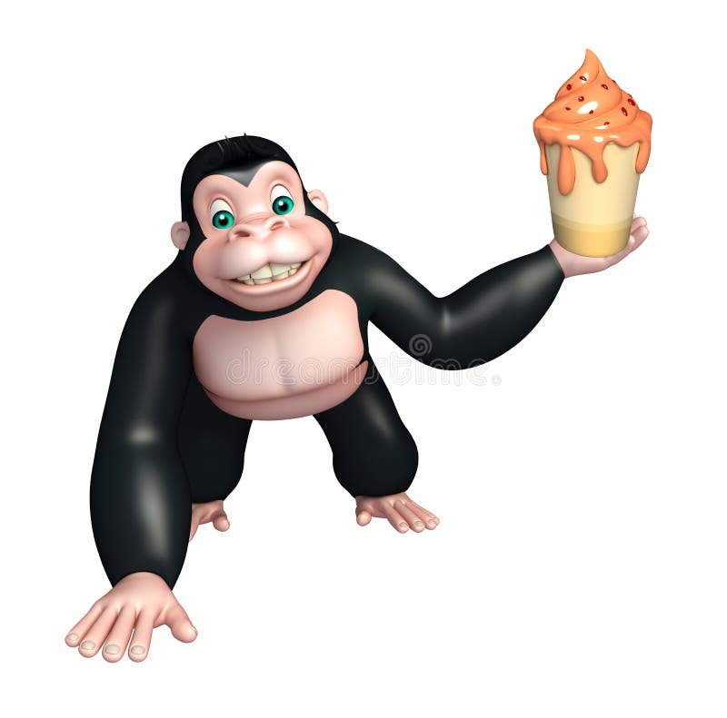 Funny Monkey Ice Cream Stock Illustrations – 111 Funny Monkey Ice Cream ...