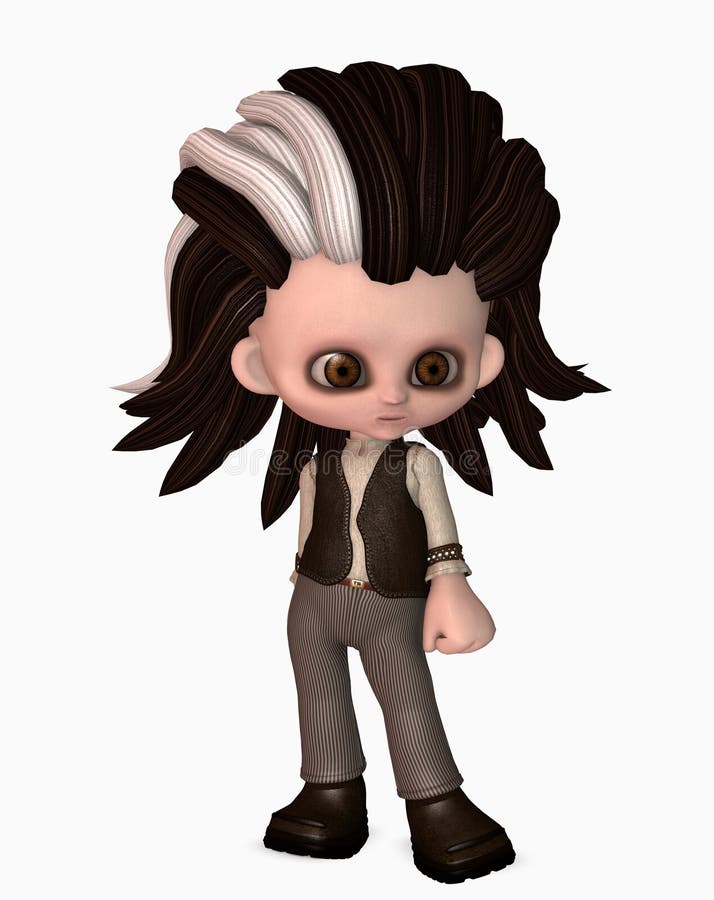 Cute goth character stock illustration. Illustration of holiday - 7681854