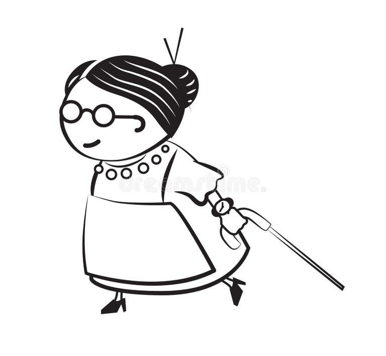 Cute Grandma Character Design Stock Illustration - Illustration of ...