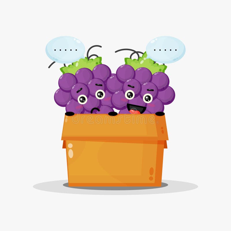 Cute grape girl stock vector. Illustration of cute, happy - 27616164