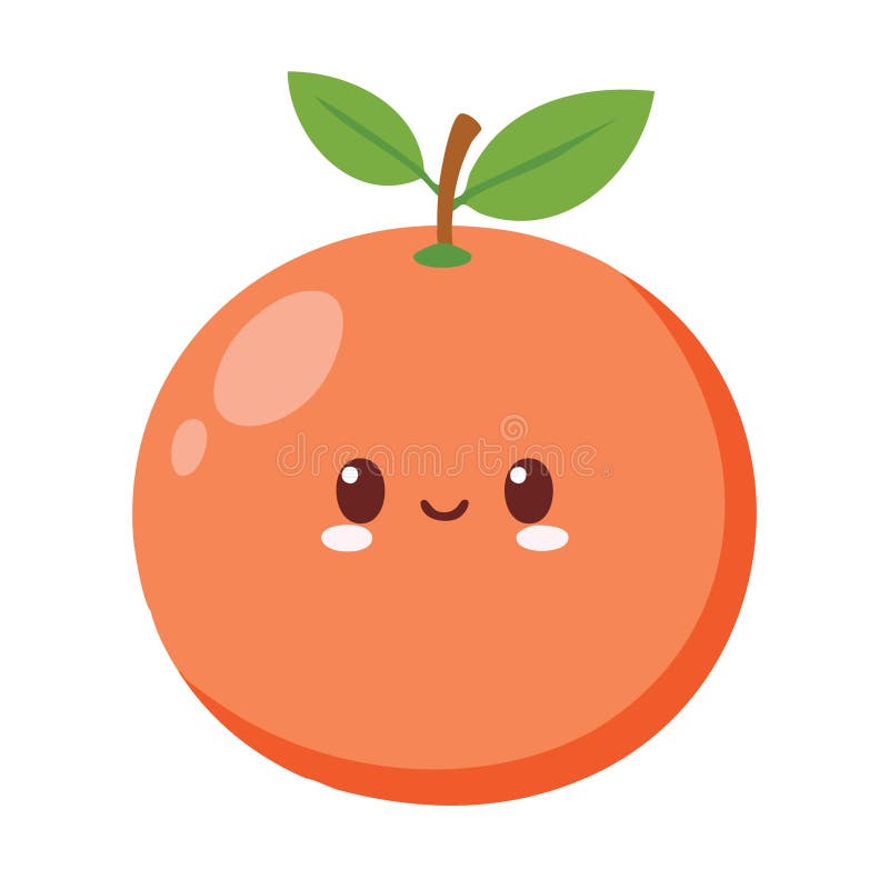A Cute Grapefruit Fruit Illustration Stock Vector - Illustration of ...
