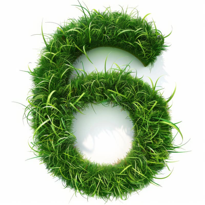Cute Grass Texture Number 6 Background Lush Six Isolated Stock Photos ...