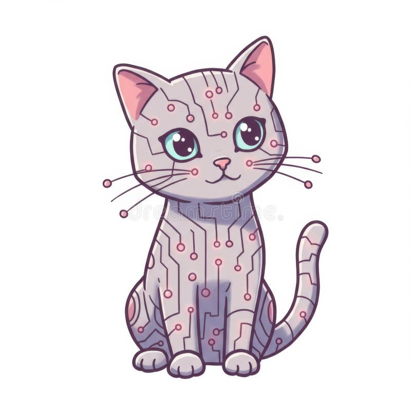 Cute Pixel Art Robot with Garden Scene Stock Illustration ...