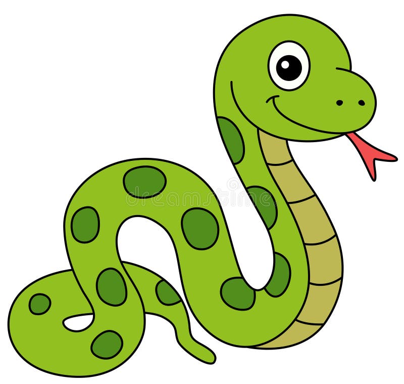Happy Cartoon Green Snake Stock Illustrations – 4,073 Happy Cartoon ...
