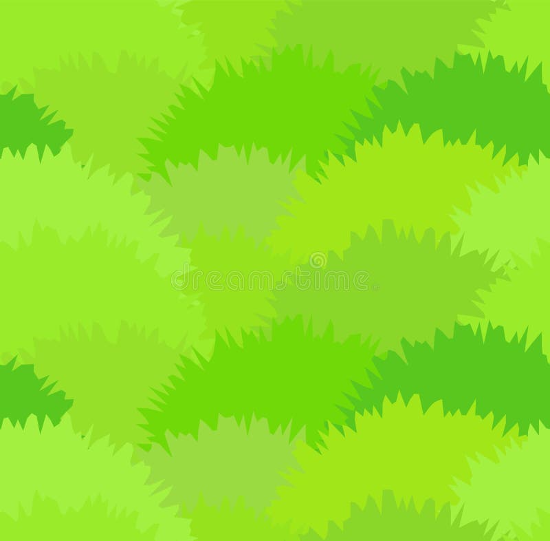 Cute Green Meadow Grass Seamless Pattern. Green Herbal Bushes Texture ...