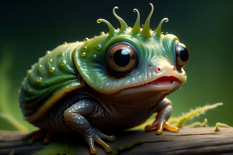 Cute Green Slug in Habitat. Stock Image - Image of mule, wild: 310698027