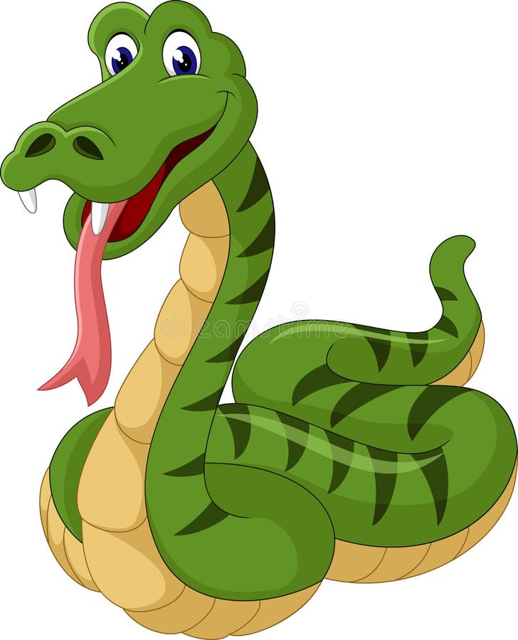 Funny Cartoon Smiling Green Snake Stock Illustrations – 280 Funny ...