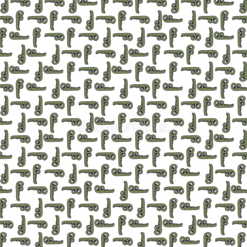 Cute Worm Sketchy Drawing Motif Pattern Stock Illustration ...