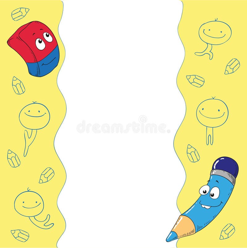 Cute Greeting Frame School. Place for Text. Stock Illustration ...