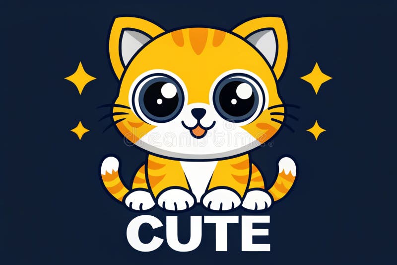 Cute Grey Cat Design Vector Illustrated Ready for Print Tshirt Stock ...