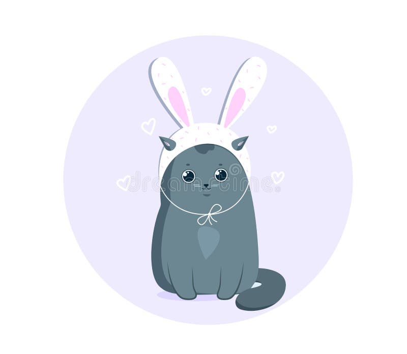 Cute Big Fat White Easter Rabbit Stock Illustrations – 16 Cute Big Fat ...