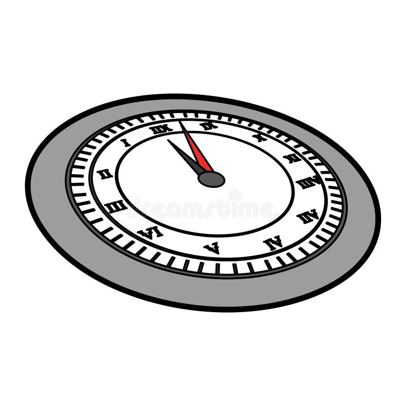 Cute grey clock cartoon stock vector. Illustration of face - 94127207