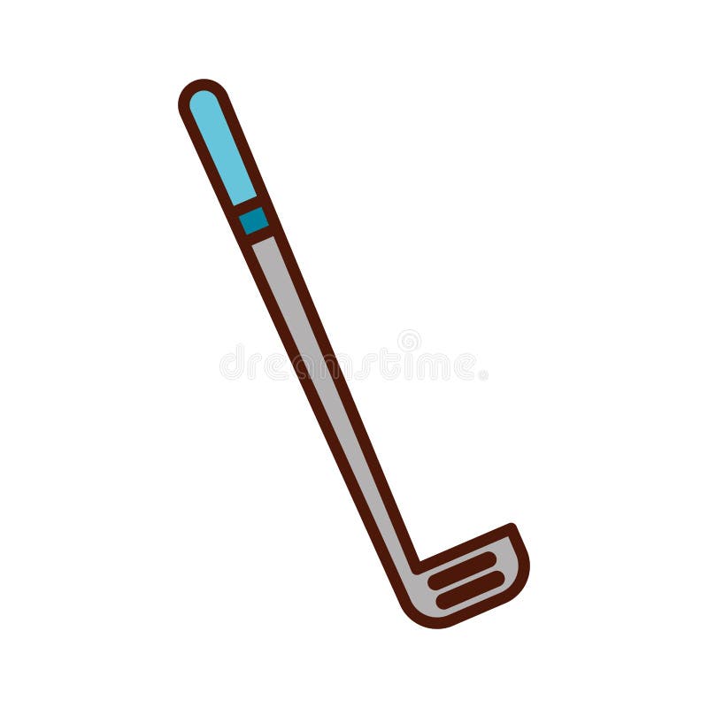 Cute Grey Golf Club Cartoon Stock Vector - Illustration of club, putter ...