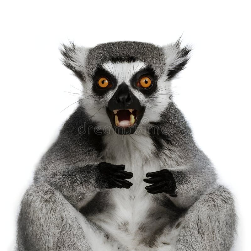 Weird Grey Lemur stock illustration. Illustration of rainforest - 320378661