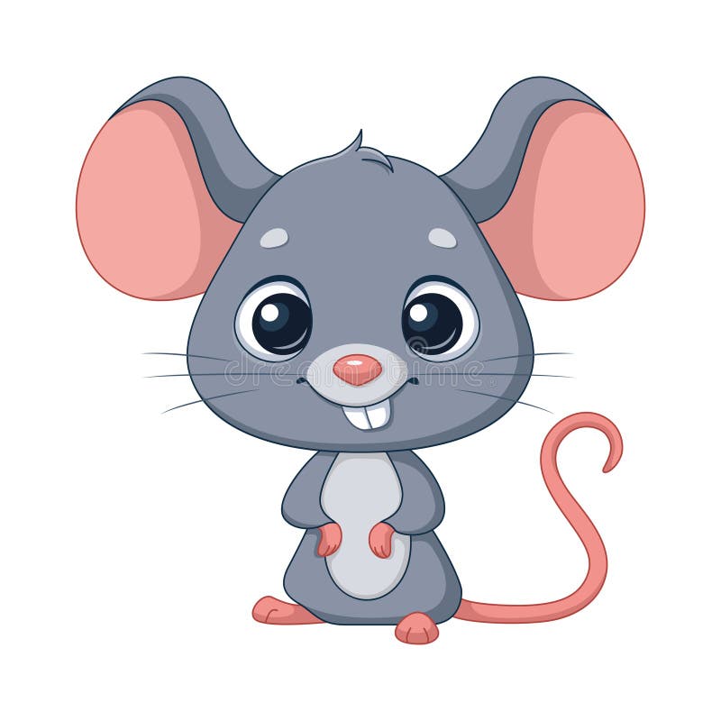 Cute Grey Cat Cartoon Vector Stock Illustration - Illustration of ...