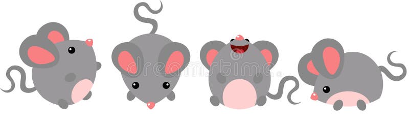 Mouse in Different Months and Seasons Vector Stock Vector ...