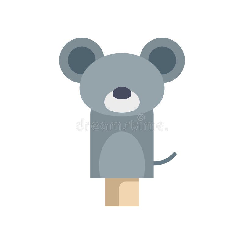 Cute Grey Mouse Finger Puppet Toy for Children Playing Stock ...