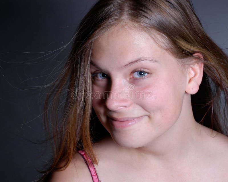 Cute grin stock photo. Image of pretty, blowing, beautiful - 228838