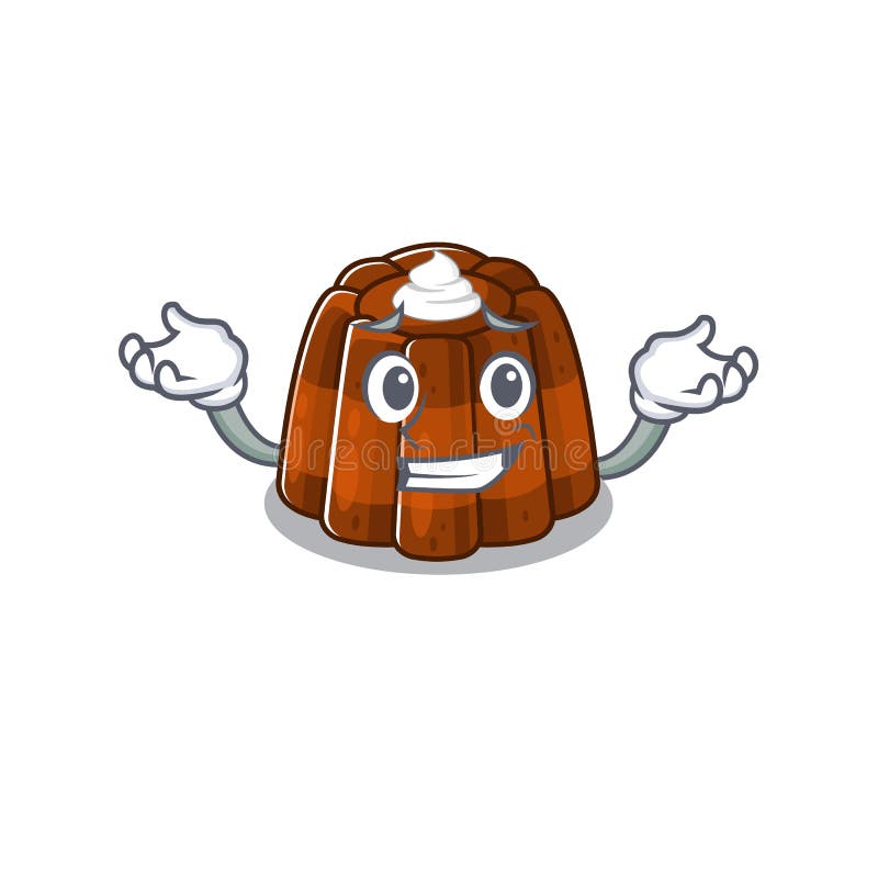 Chocolate Pudding Cartoon Character Concept with a Sad Face Stock ...