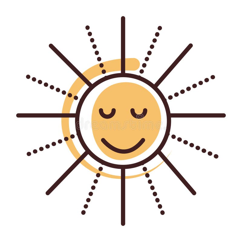 Cute Groovy Sun, the Symbol of Summer Stock Vector - Illustration of ...