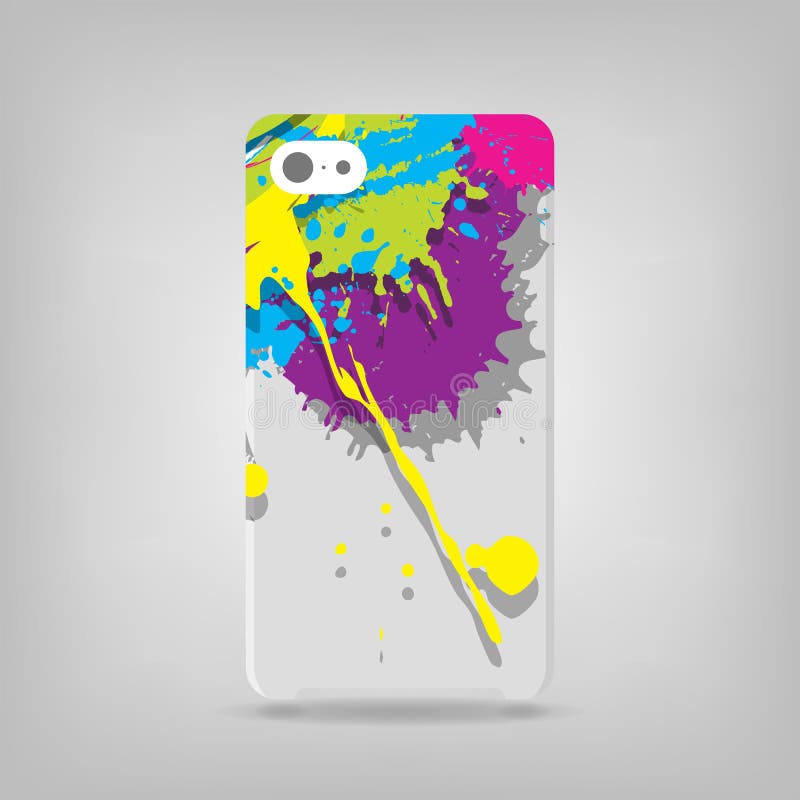 Grunge Illustration on a Phone Case Back Stock Vector - Illustration of ...