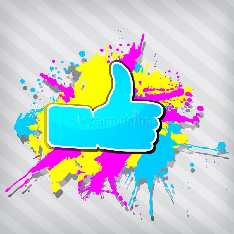 Cute grunge Like symbol stock vector. Illustration of background - 26916321