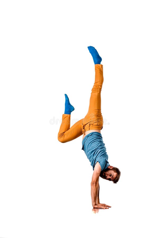 Cute guy doing breakdance stock image. Image of movement - 154956427