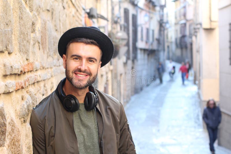 Cute Guy Exploring the City Stock Image - Image of head, outdoors: 92603147