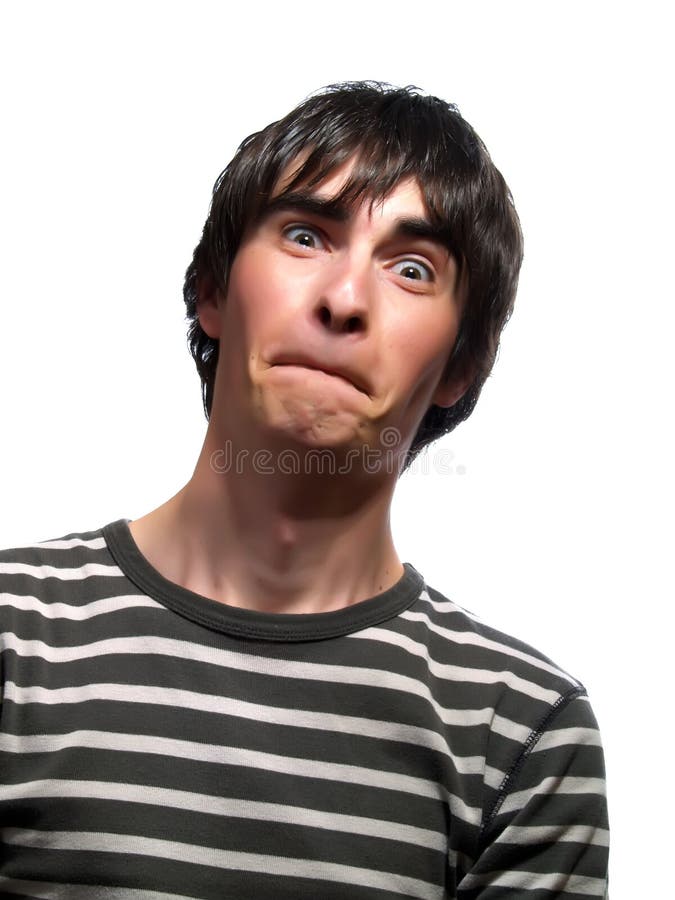 Cute guy is smiling stock image. Image of joking, hair - 5352193