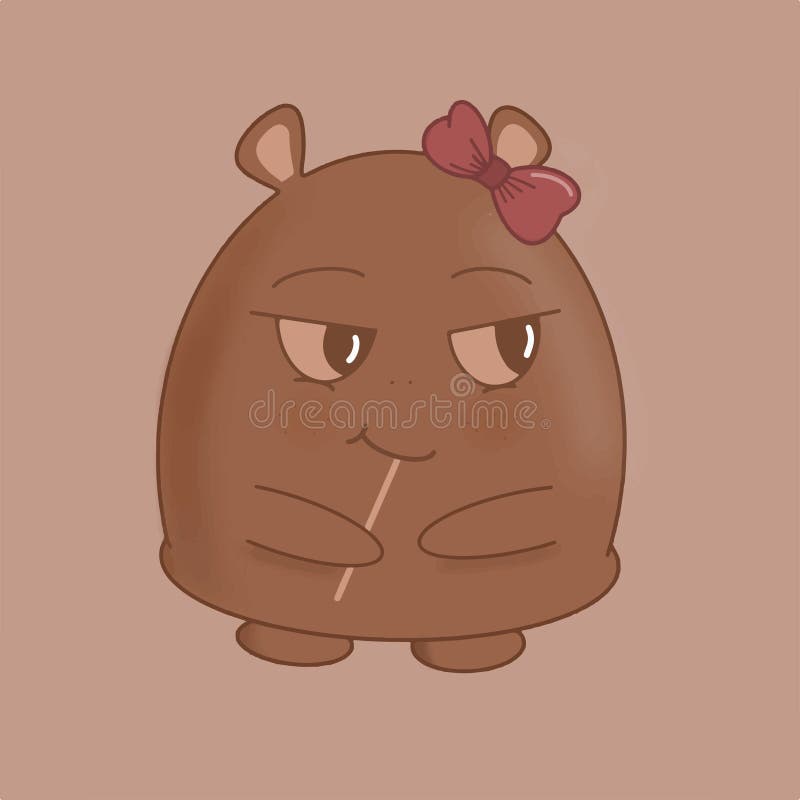 Cute Halloween Day Monster Eats Candy Illustration Stock Vector ...