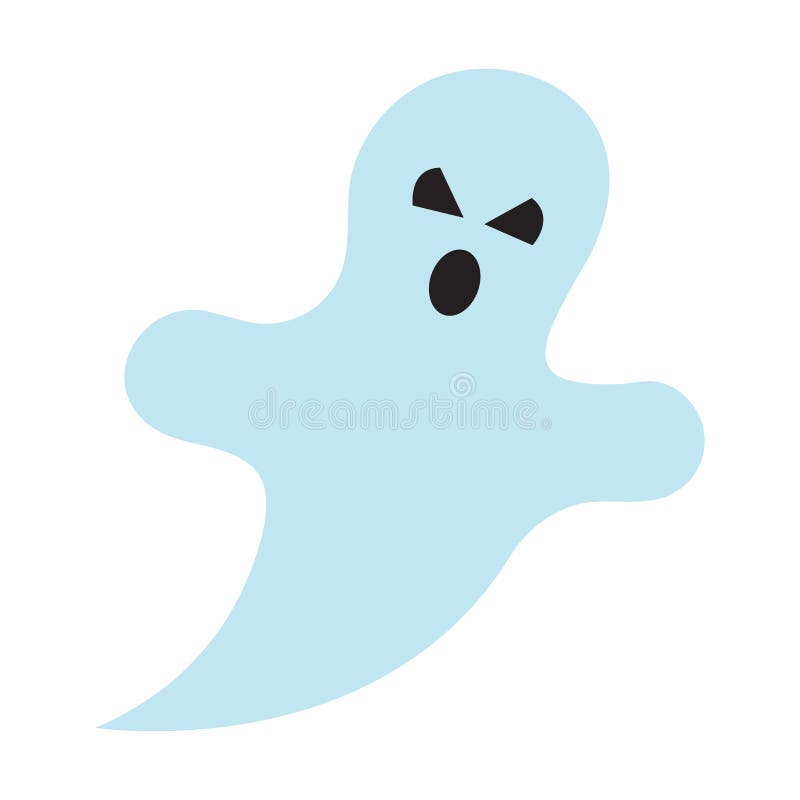 Cute Halloween Flying Ghost. Cartoon Character Stock Vector ...