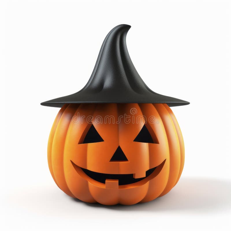 Cute 3d Pumpkin in Witch Hat - Creative Commons Attribution Stock ...
