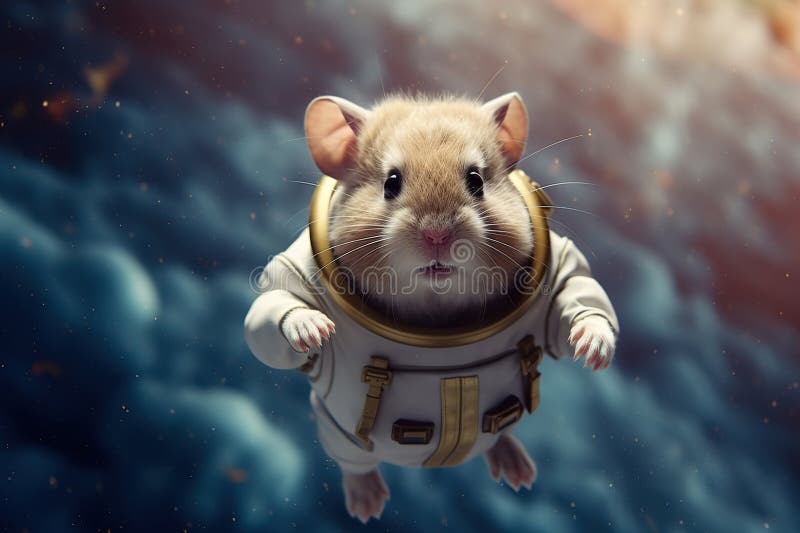 Cute Hamster Astronaut. Generative Ai Image. Stock Illustration ...