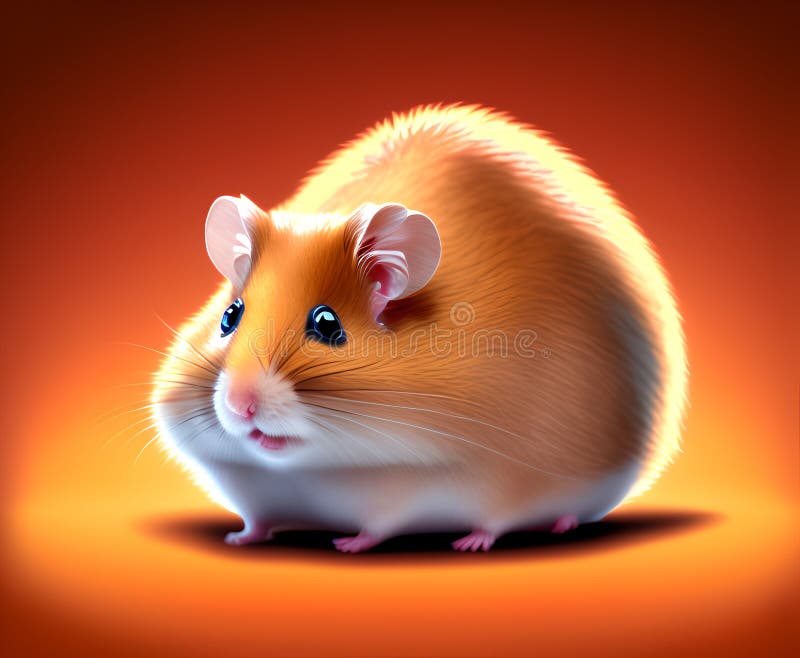 Cute Hamster, Generative AI Illustration Stock Illustration ...