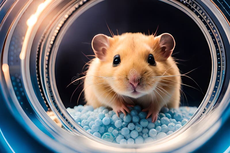 Cute Hamster Inside a Crystallize Bubble Stock Illustration ...