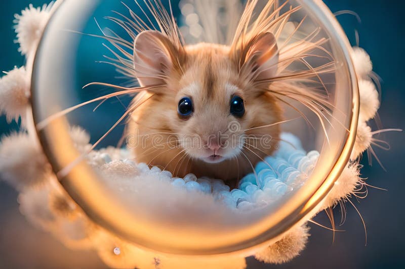 Cute Hamster Inside a Crystallize Bubble Stock Illustration ...
