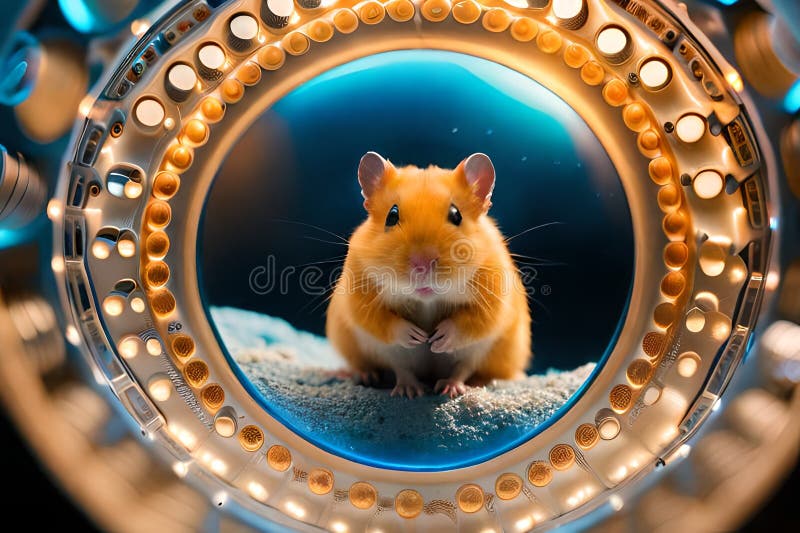 Cute Hamster Inside a Crystallize Bubble Stock Illustration ...