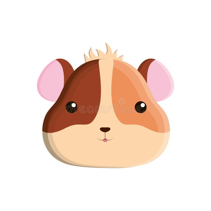 Cute hamster isolated icon stock vector. Illustration of happiness ...
