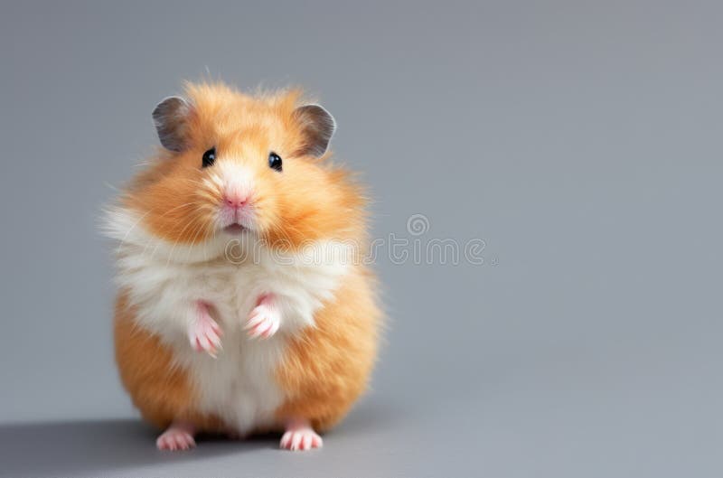 Cute Hamster Looking at Camera, Front View Stock Illustration ...