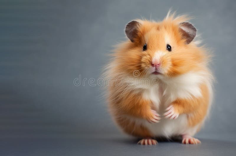 Cute Hamster Looking at Camera, Front View Stock Illustration ...