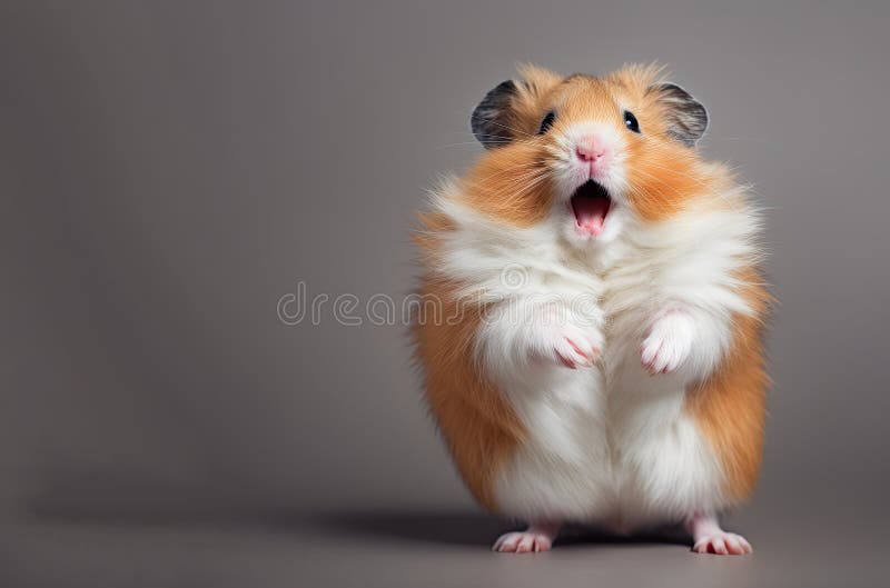 Cute Hamster Looking at Camera, Front View Stock Illustration ...