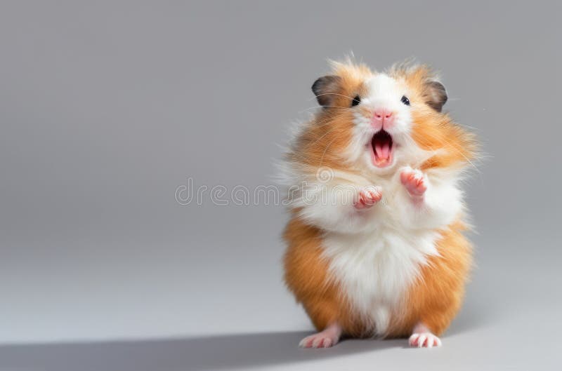 Cute Hamster Looking at Camera, Front View Stock Illustration ...