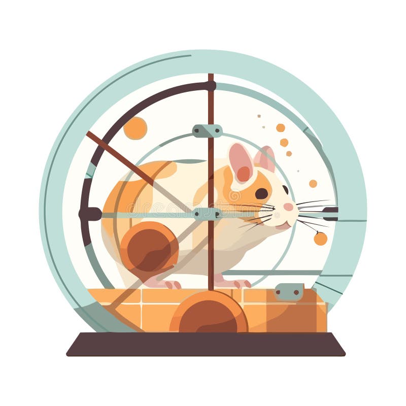 Cute Hamster Hamster Wheel Stock Illustrations – 964 Cute Hamster ...