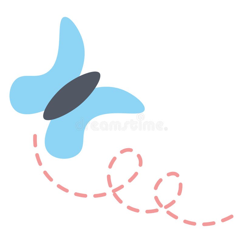 Cute Hand Draw Butterfly Icon Vector Stock Illustration - Illustration ...