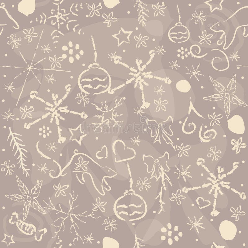 Cute Hand Drawing Wintermuster Nahtloses Muster Vector Illustration ...