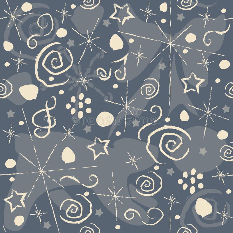 Cute Hand Drawing Wintermuster Nahtloses Muster Vector Illustration ...