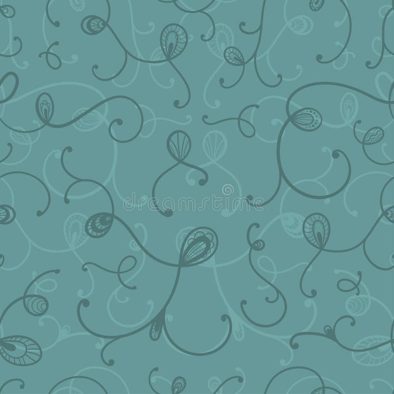 Cute Hand Drawn Abstract Seamless Pattern, Swirly Background, Great for ...